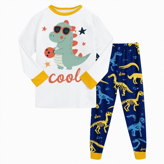 3-8Y Toddler and Little Girl Pajamas Set Kids Long Sleeve Tee and Pants ...