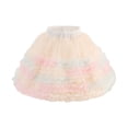 3-8Years Girls' Fashion Solid Color Mesh High Waist Cake Skirt Half ...