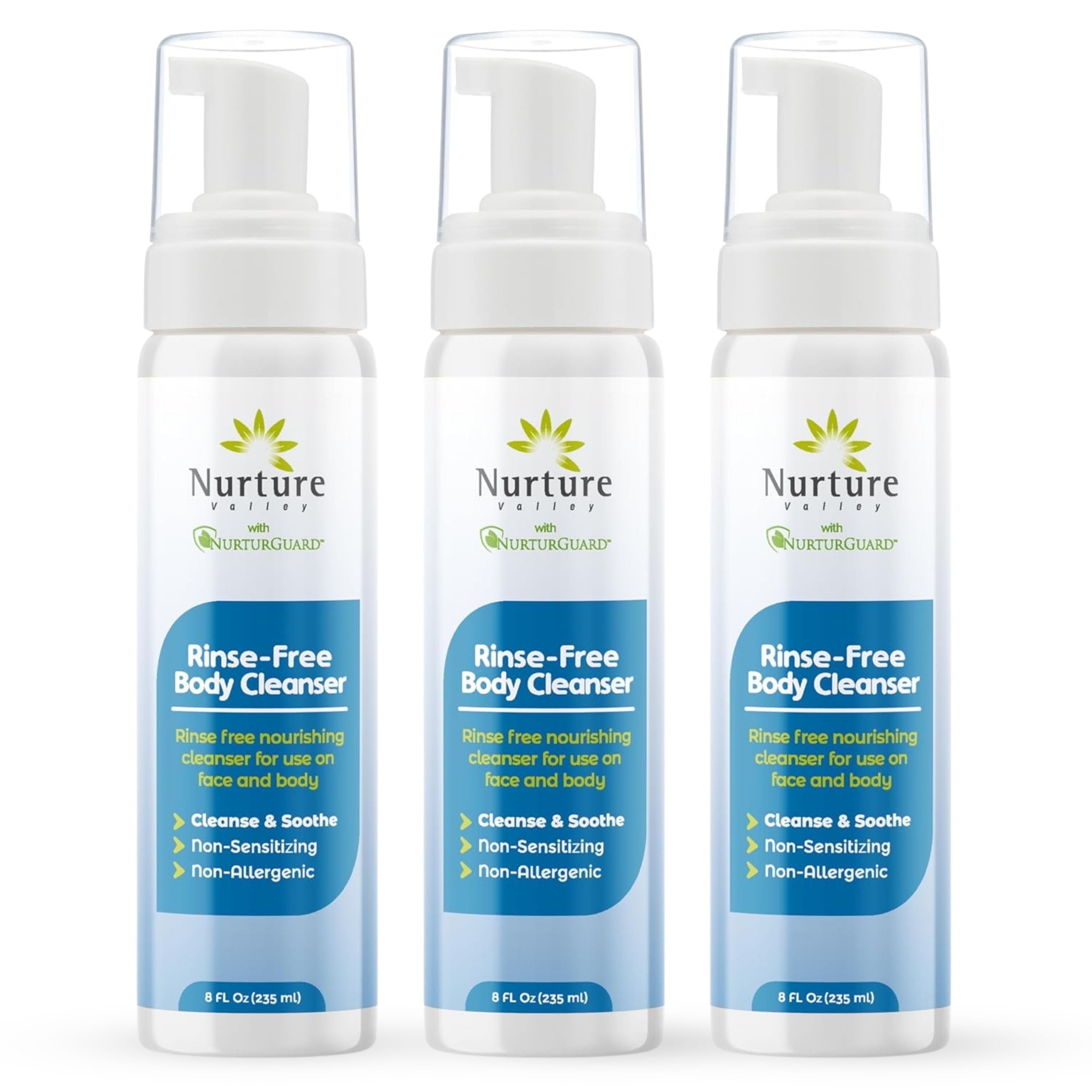 Nurture No Rinse Body Wash, Full Body Cleansing Foam, Moisturizes ...