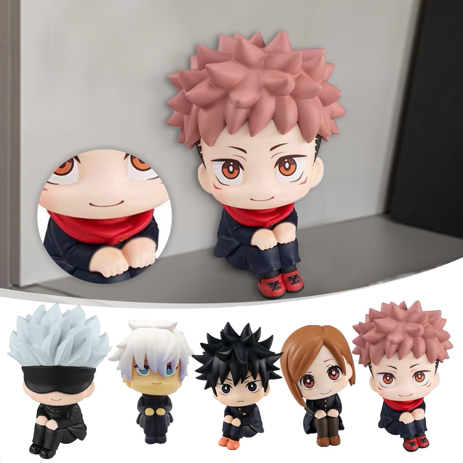3.9" 5Pcs Jujutsu Kaisen Satoru Gojo Yuji Itadori Hyoma Chigiri Megumi ...