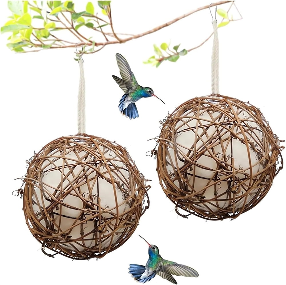 3.9" Handmade Birdhouse and Birdhouse Materials,New Bird Nesting Ball ...