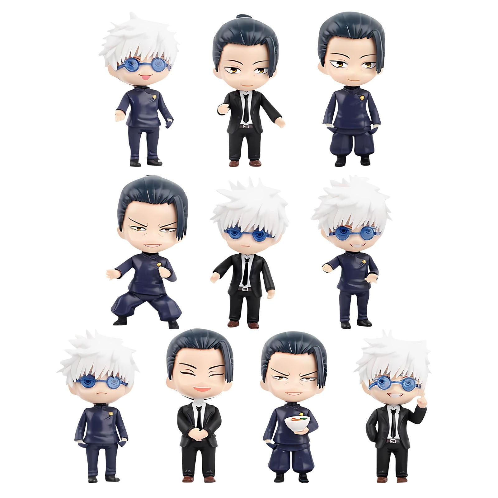 3.9" Jujutsu Kaisen Action Figures Set Toys – 10PCS Anime Collectible ...
