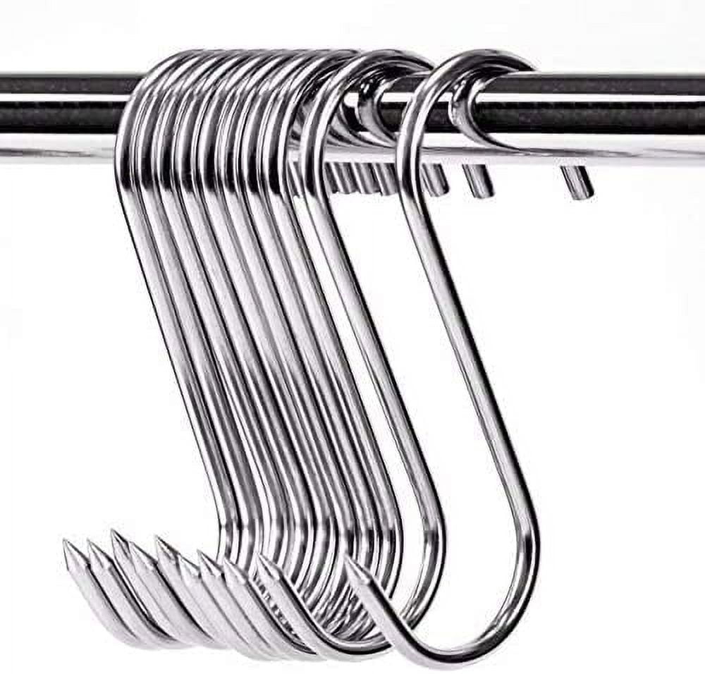 3.9'' Meat Hooks,10Pcs Stainless Steel Butcher Hook,Meat Processing for ...