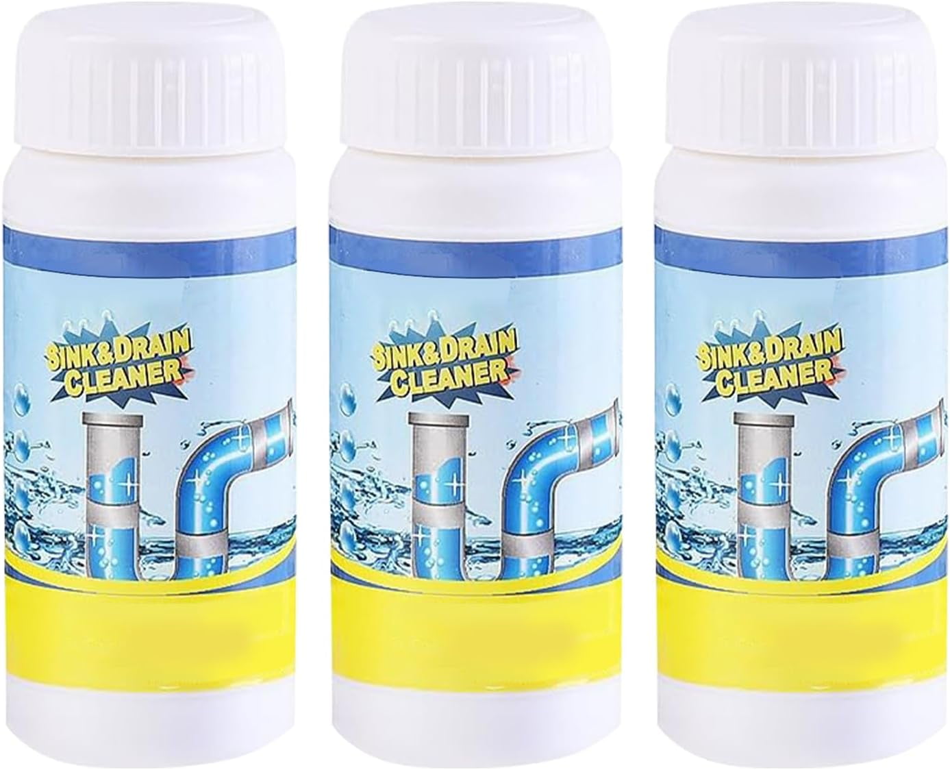 3.9 Oz Drain Cleaner Powder, Multi-Functional Powerful Pipe Unclogging ...