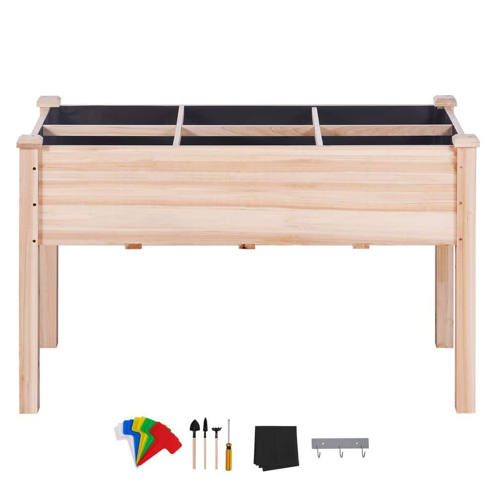 3.9 x 1.9 x 2.5 ft. Wooden Raised Garden Bed, Planter Box, Elevated ...