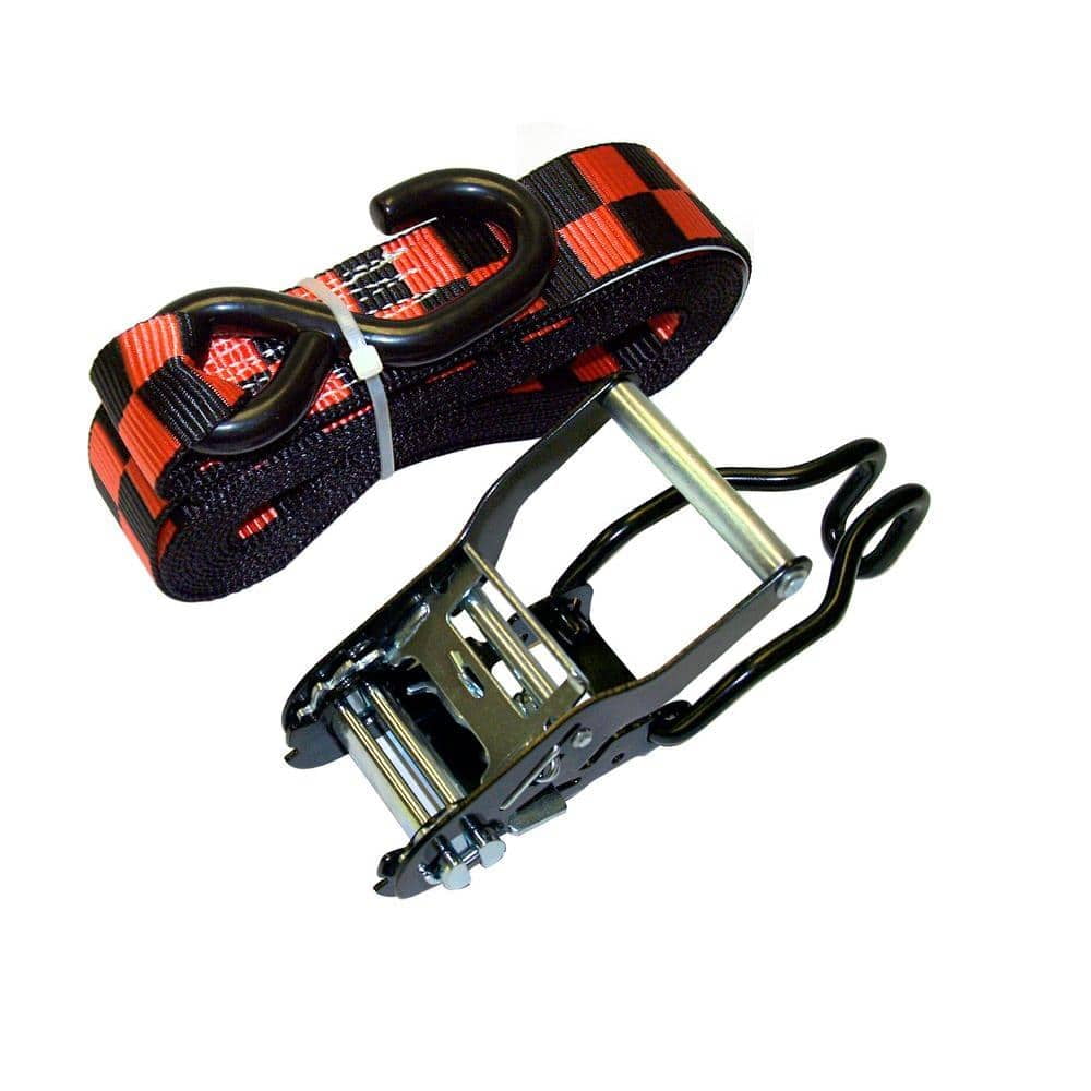 3,900 lbs. 1.5 in. x 15 ft. Ratchet Tie-Down Motorcycle Straps (2-Pack ...