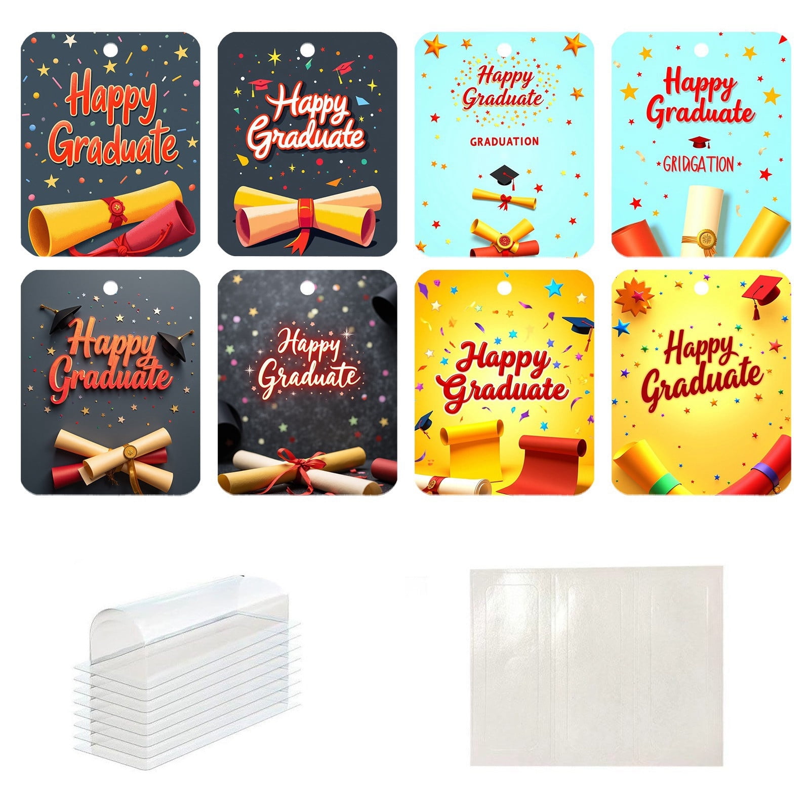 3.93*5.51Inch Graduation Cards Unique 8PC Graduation Money Holder 2025 ...