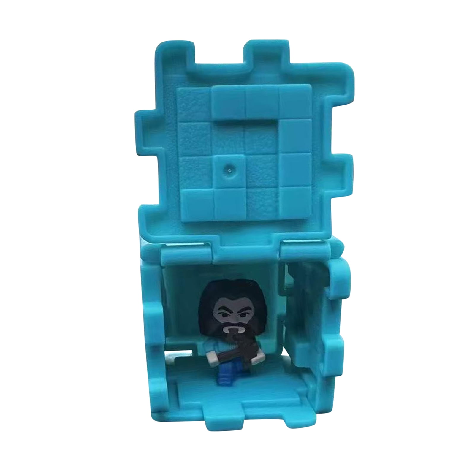3.93" Minecraft Action Figure, 3.93" Diamond Cube Box and Steve Toy ...