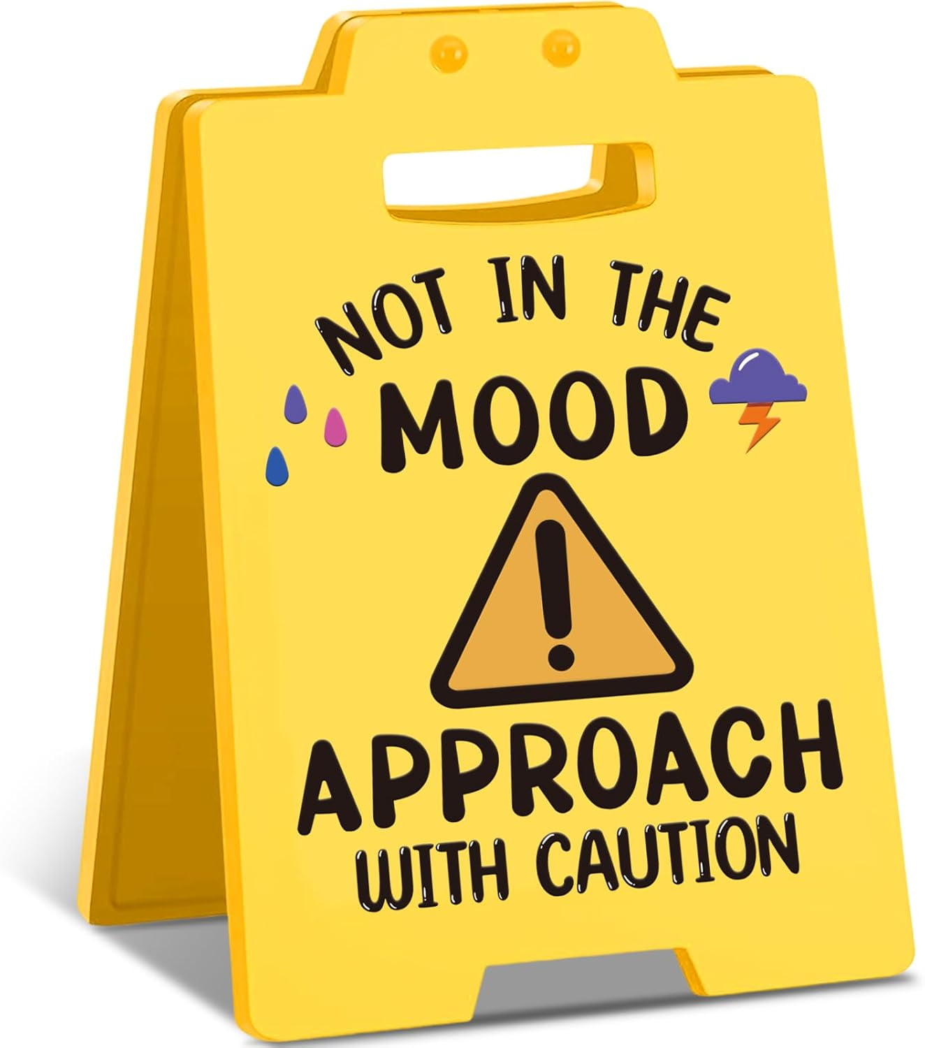 3.93"x6.29" Funny Double-Sided Emotion Sign – "NOT IN THE MOOD/APPROACH ...