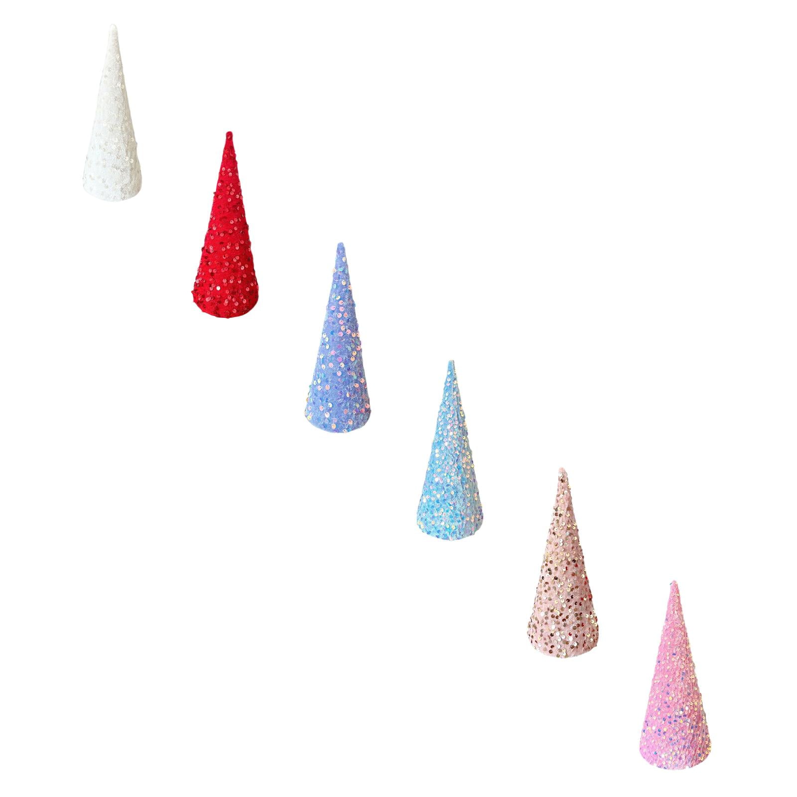 3.93in Shining Glitter Cone Tree Centerpieces Decoration Christmas ...