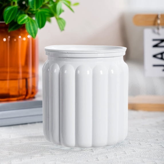 3.93x4.53in Large Vertical Lines Flowerpot, Semi-Transparent Plant ...