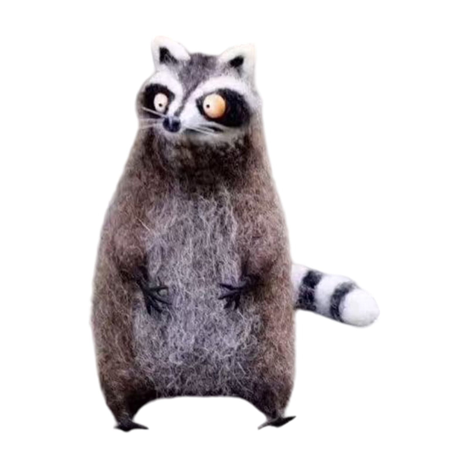 3.94'' Wool Felt Familiars - Quirky Handmade Companion, Wide-Eyed Weird ...