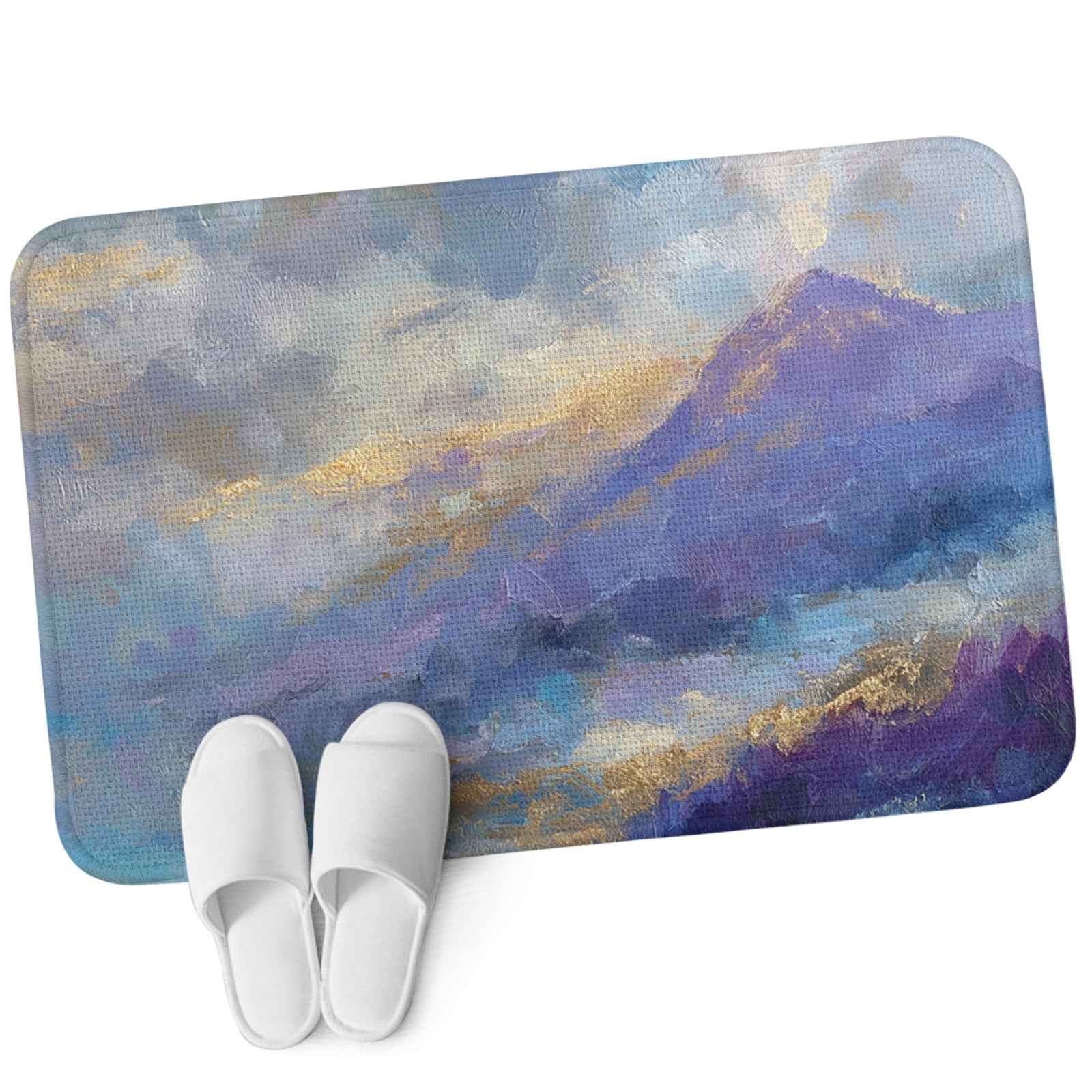 3.94'x5.25' Area Rug for Bedroom, Abstract Oil Painting Non Slip Soft ...