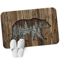3.94'x5.25' Area Rug for Bedroom, Bear Cabin Non Slip Soft Small Carpet ...
