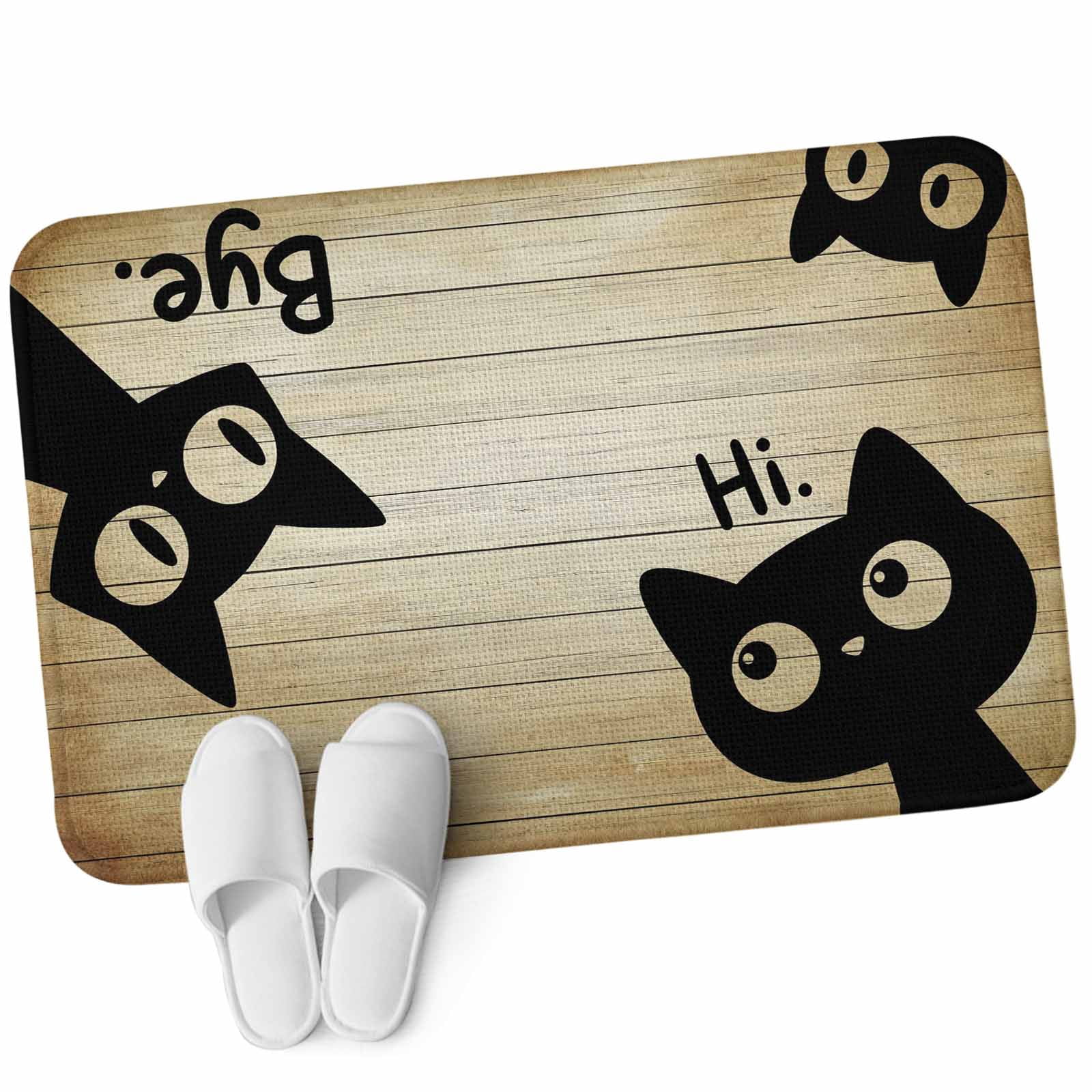 3.94'x5.25' Area Rug for Bedroom, Black Funny Cats Non Slip Soft Small ...