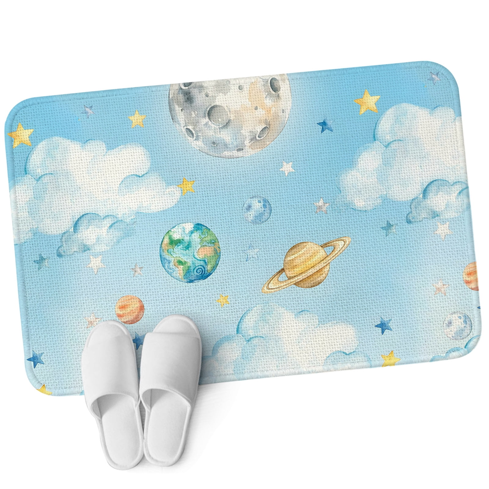3.94'x5.25' Area Rug for Bedroom, Blue Sky Non Slip Soft Small Carpet ...