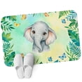 3.94'x5.25' Area Rug for Bedroom, Cartoon Elephant Non Slip Soft Small ...