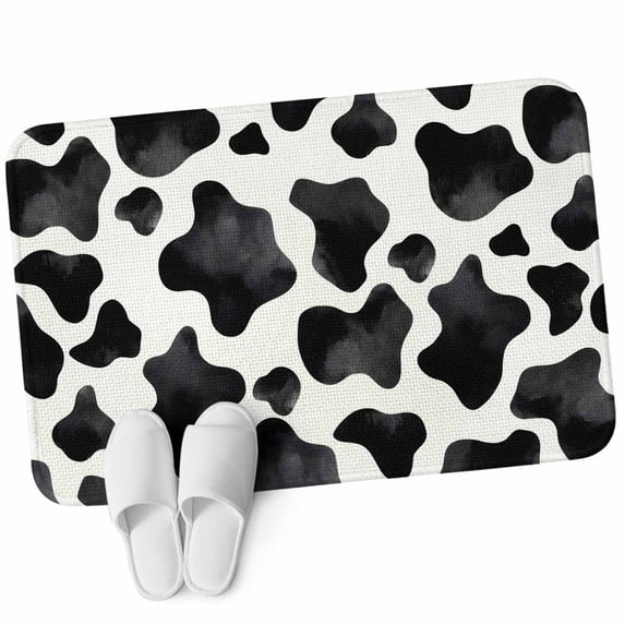 3.94'x5.25' Area Rug for Bedroom, Cow Printed Non Slip Soft Small ...