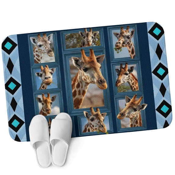 3.94'x5.25' Area Rug for Bedroom, Cute Giraffe Non Slip Soft Small ...