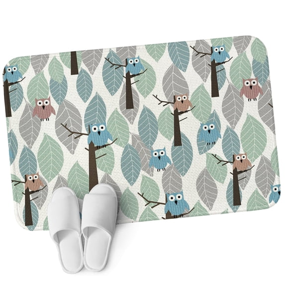 3.94'x5.25' Area Rug for Bedroom, Cute Owl Non Slip Soft Small Carpet ...