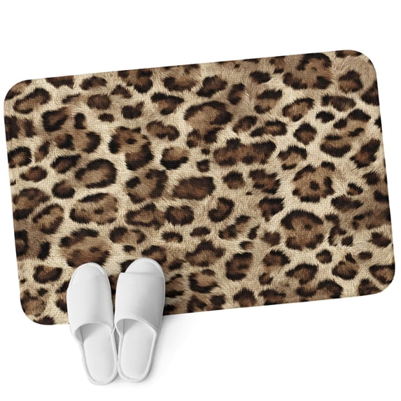 3.94'x5.25' Area Rug for Bedroom, Leopard Non Slip Soft Small Carpet ...