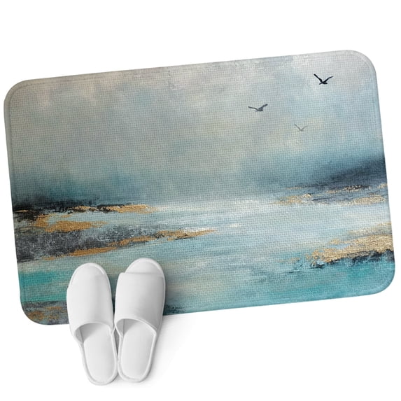 3.94'x5.25' Area Rug for Bedroom, Modern Oil Painting Non Slip Soft ...