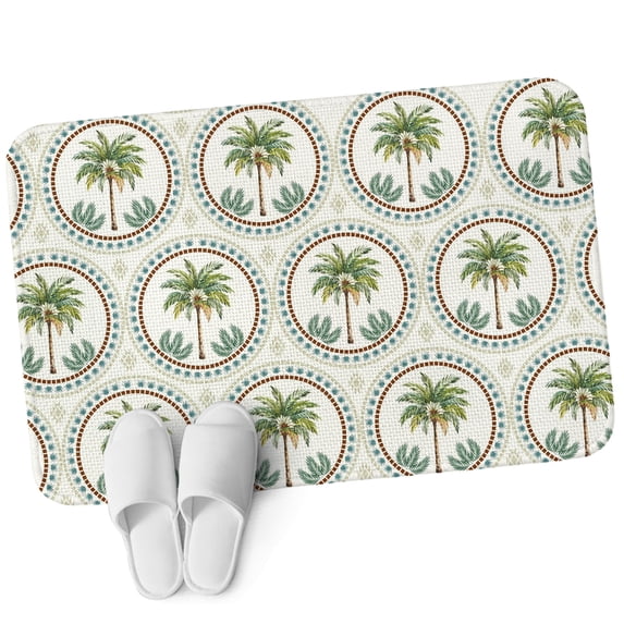 3.94'x5.25' Area Rug for Bedroom, Palm Trees Non Slip Soft Small Carpet ...