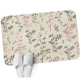 3.94'x5.25' Area Rug for Bedroom, Pink Grey Botanical Non Slip Soft ...