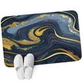 3.94'x5.25' Area Rug for Bedroom, Purple Blue Golden Marble Non Slip ...