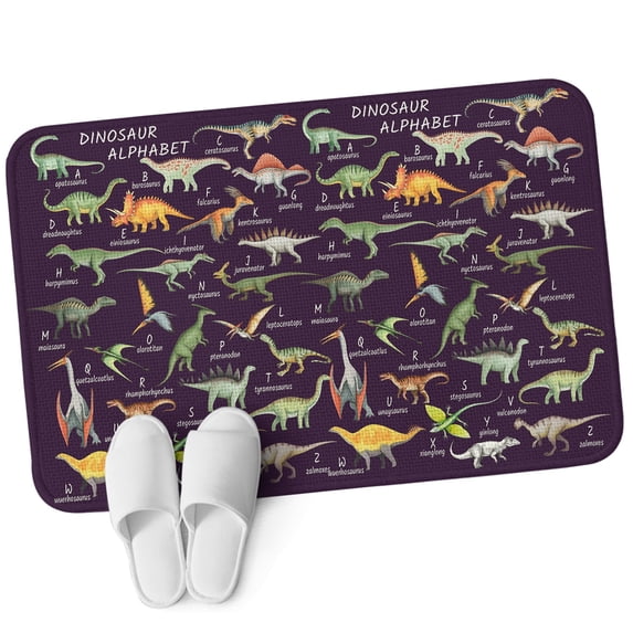 3.94'x5.25' Area Rug for Bedroom, Purple Dinosaur Non Slip Soft Small ...