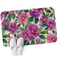 3.94'x5.25' Area Rug for Bedroom, Purple Flowers Non Slip Soft Small ...