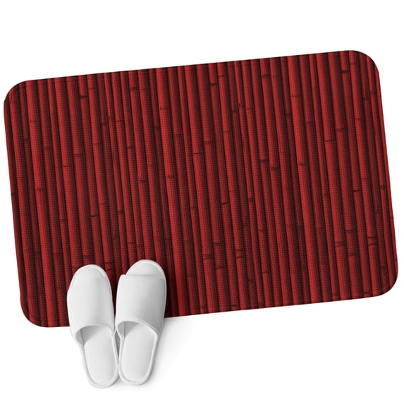 3.94'x5.25' Area Rug for Bedroom, Red Plants Texture Non Slip Soft ...