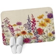 3.94'x5.25' Area Rug for Bedroom, Spring Floral Non Slip Soft Small ...