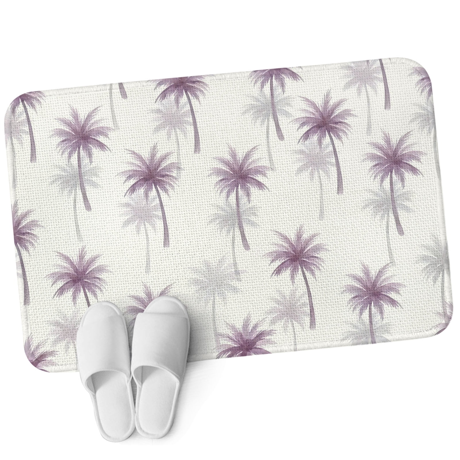 3.94'x5.25' Area Rug for Bedroom, Violet Purple Palm Tree Non Slip Soft ...