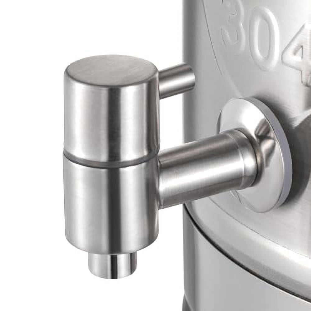 3.96Gal Stainless Steel Beverage Dispenser with Spigot, Milk Can Milk ...