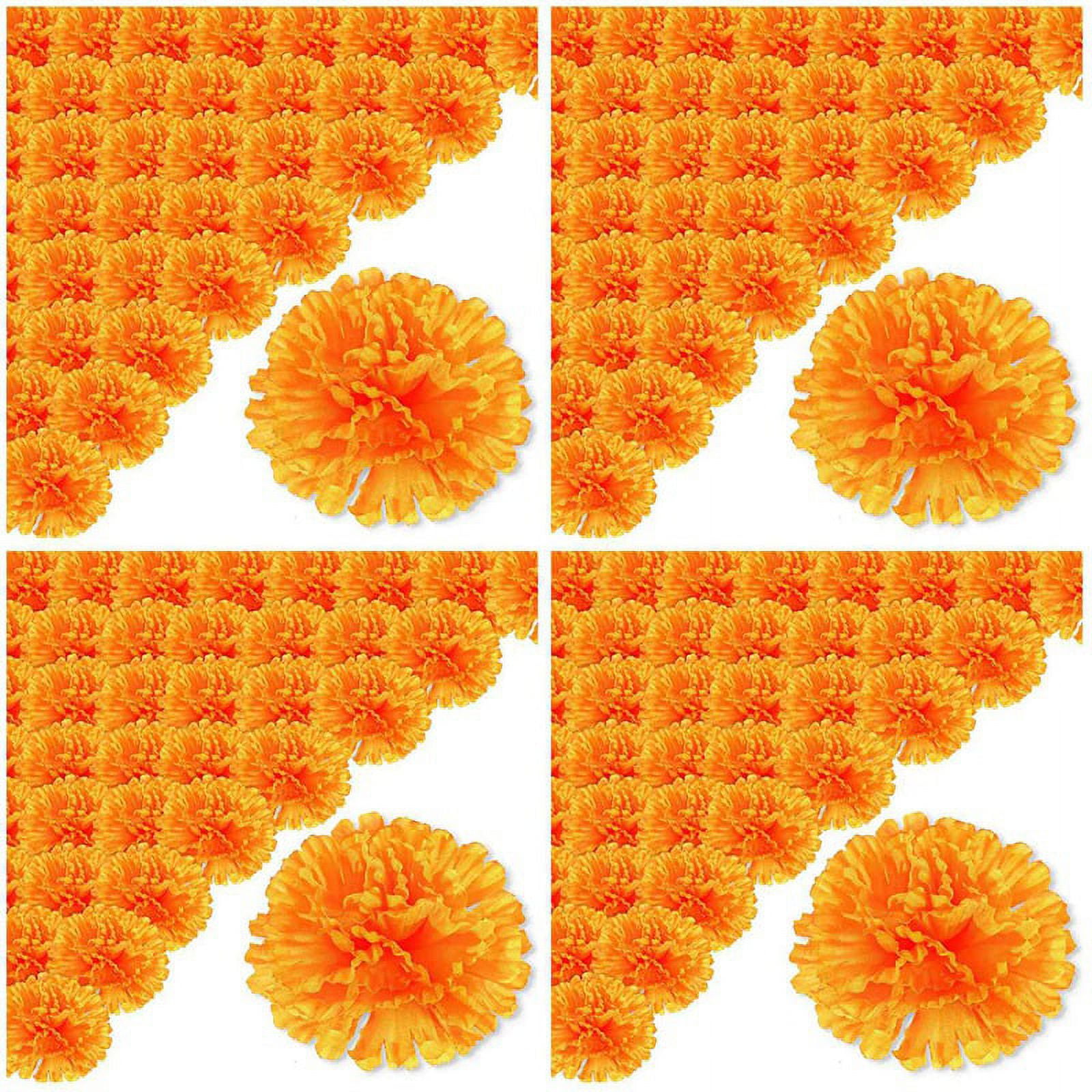 3.9Inch Marigold Flowers Artificial Day of the Dead Flower 200Pcs Fake ...