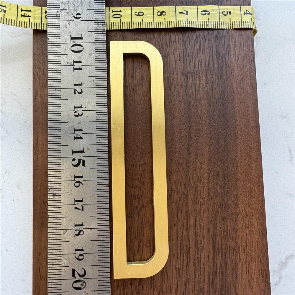 3.9Inch Self Adhesive Solid Brass English Letters for Wall Decor Metal ...