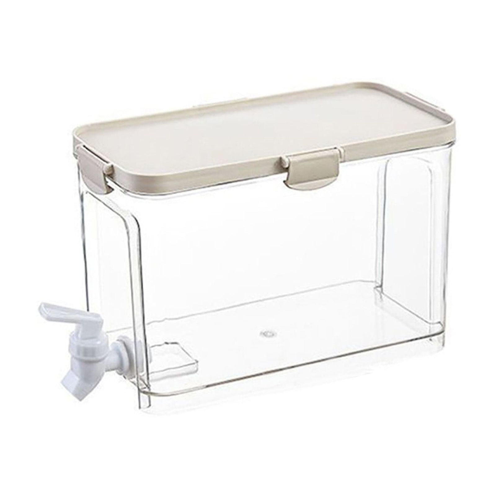 3.9L White Plastic Beverage Dispenser with Spigot, Large Capacity Drink ...
