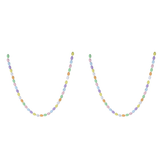 3.9ft Easter Egg Garland Party Decorations, Colorful Foam Eggs Hanging ...