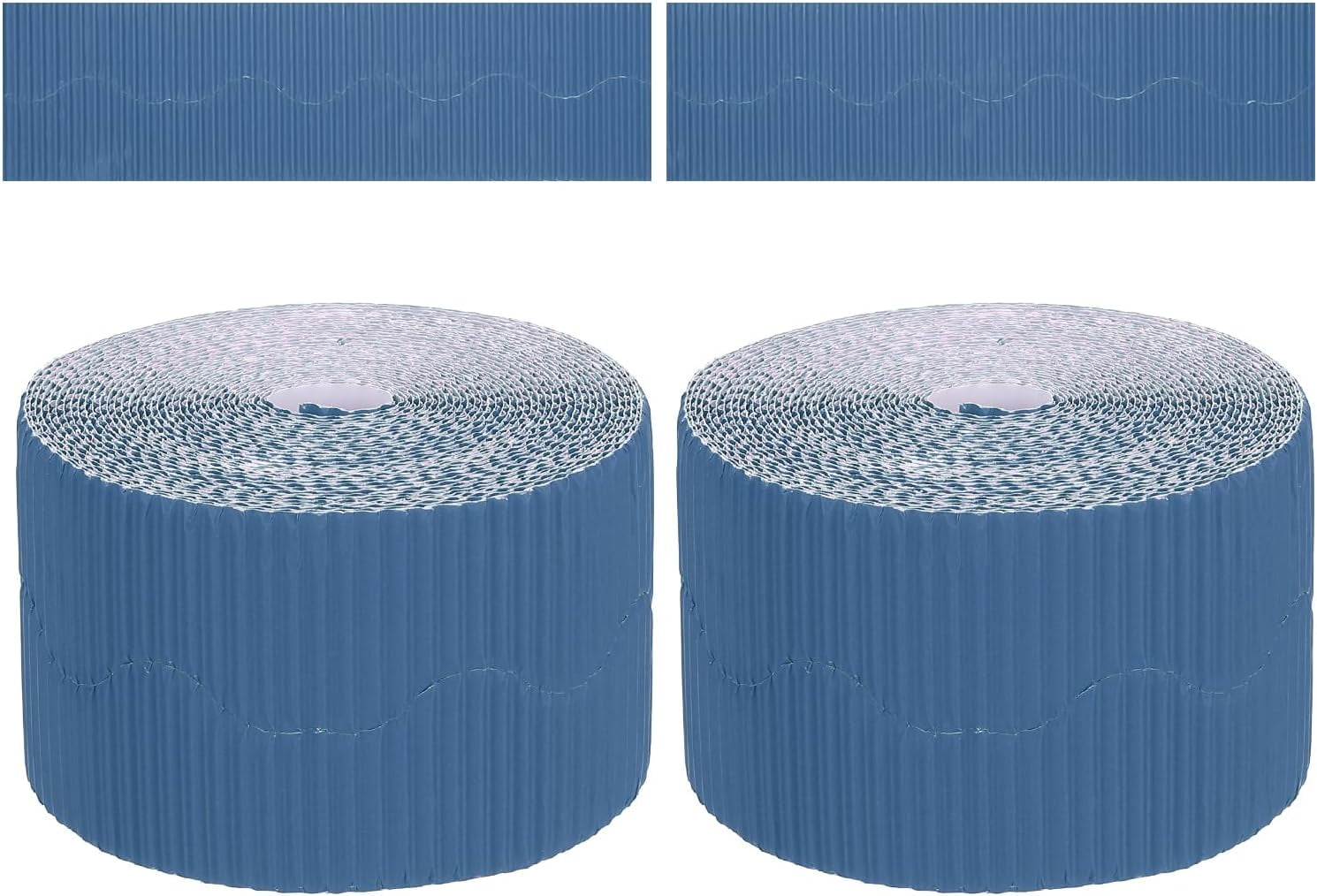 3.9inch X 164ft Bulletin Board Border, Scalloped Trim Paper Corrugated ...