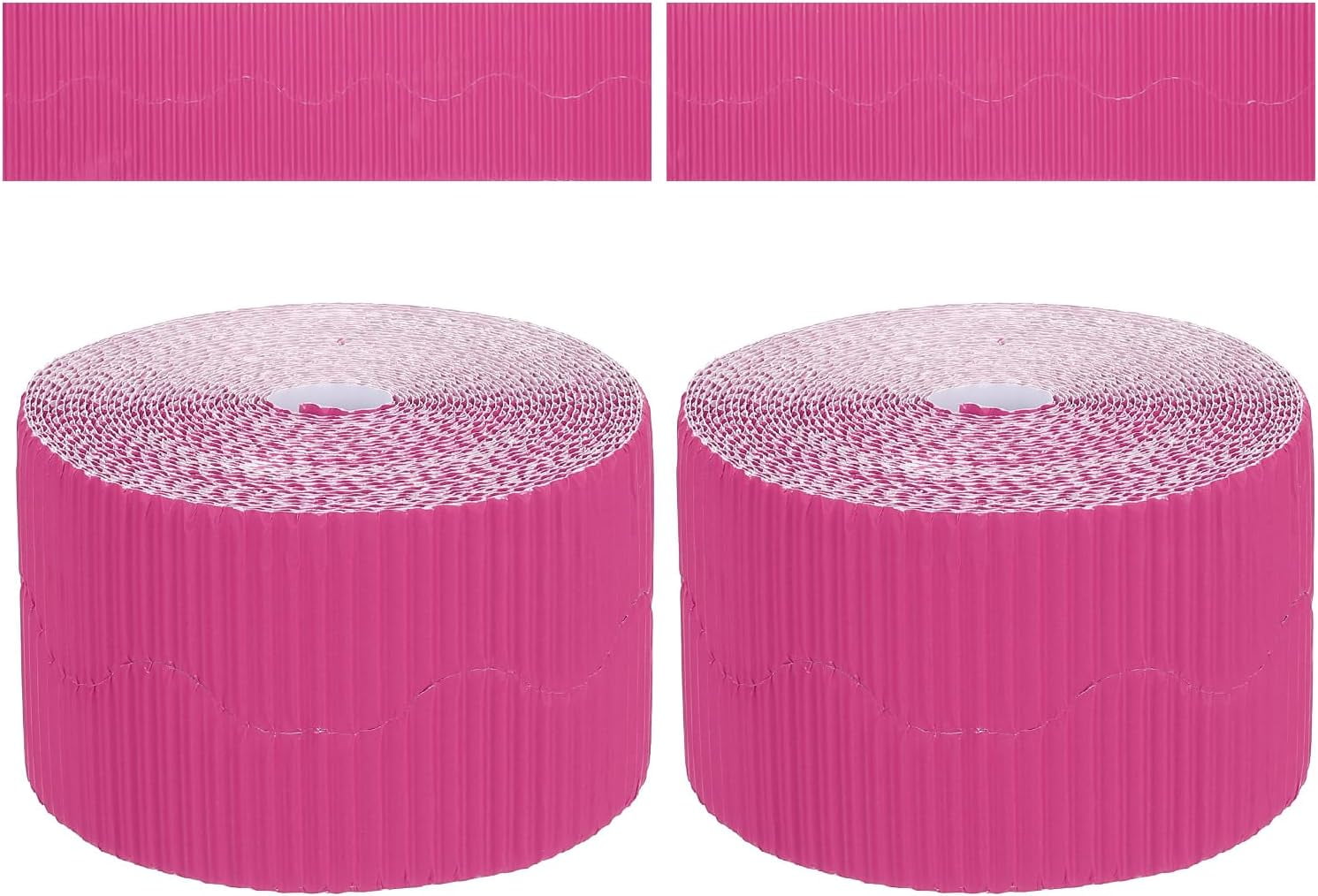 3.9inch X 164ft Bulletin Board Border, Scalloped Trim Paper Corrugated ...