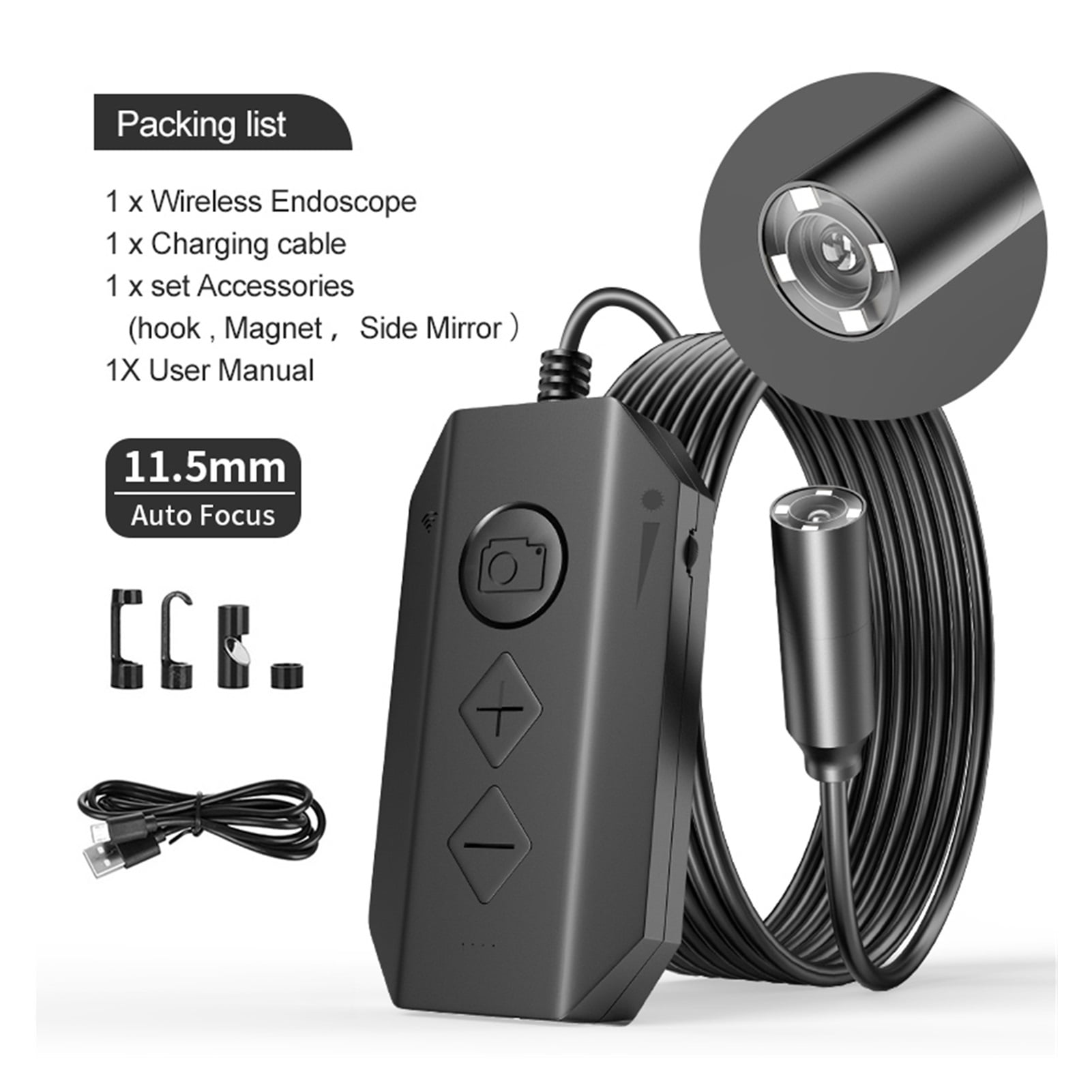 3.9mm Wireless Endoscope 1080PHD Waterproof WiFi Borescope With ...