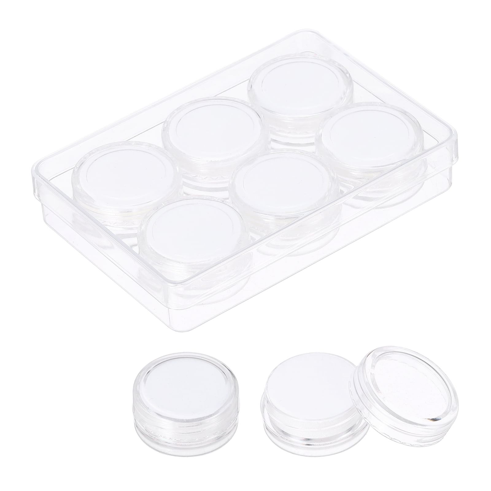 3.9x2.6x0.7 Inch Gemstone Display Box 6 Pcs Round Diamond Containers ...
