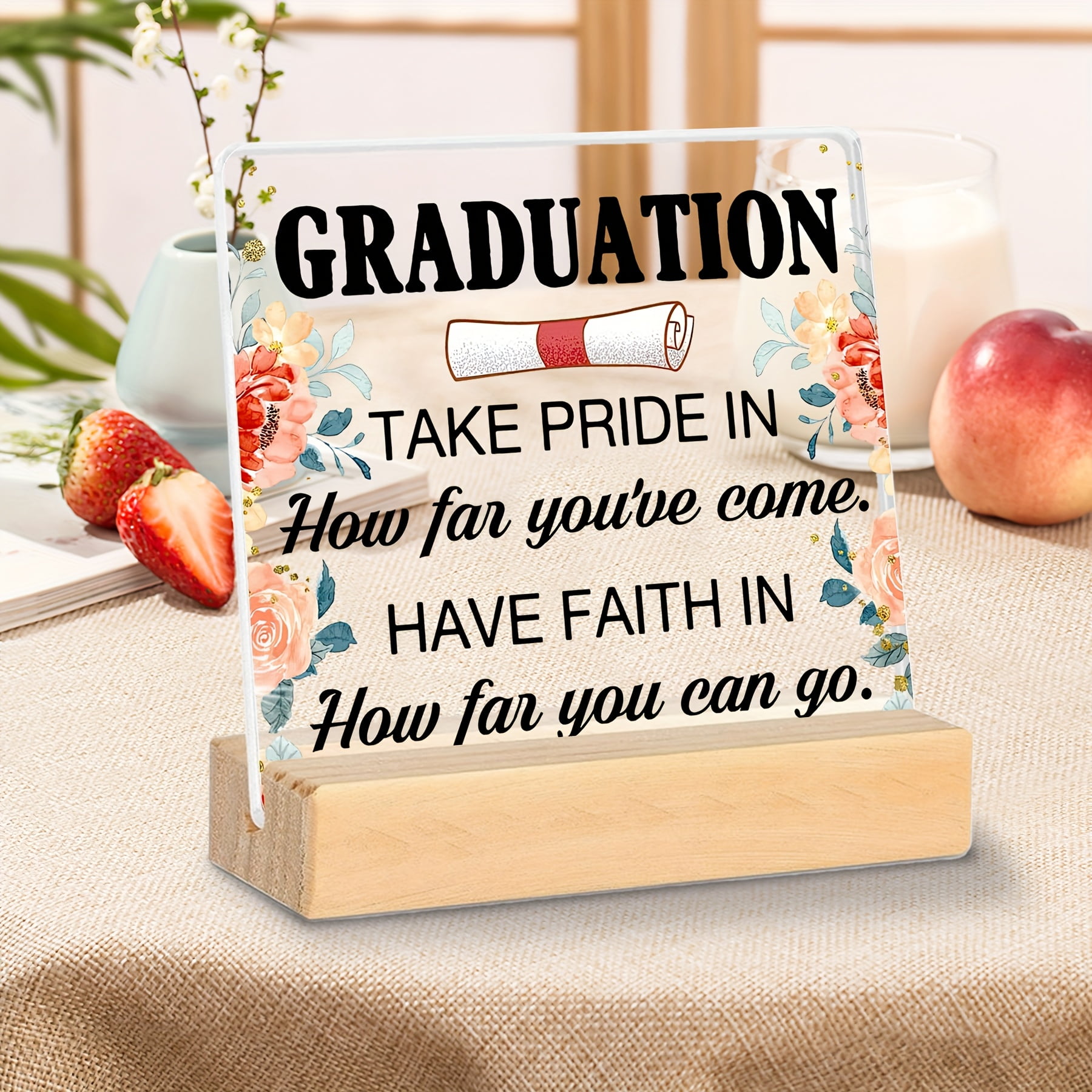 3.9x3.9 Inch High School、College Graduation Acrylic Ornament with ...