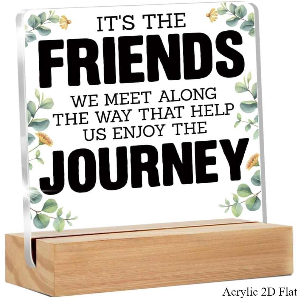 3.9x3.9 Inch "It's the Friends We Meet Along the Way" Friendship ...