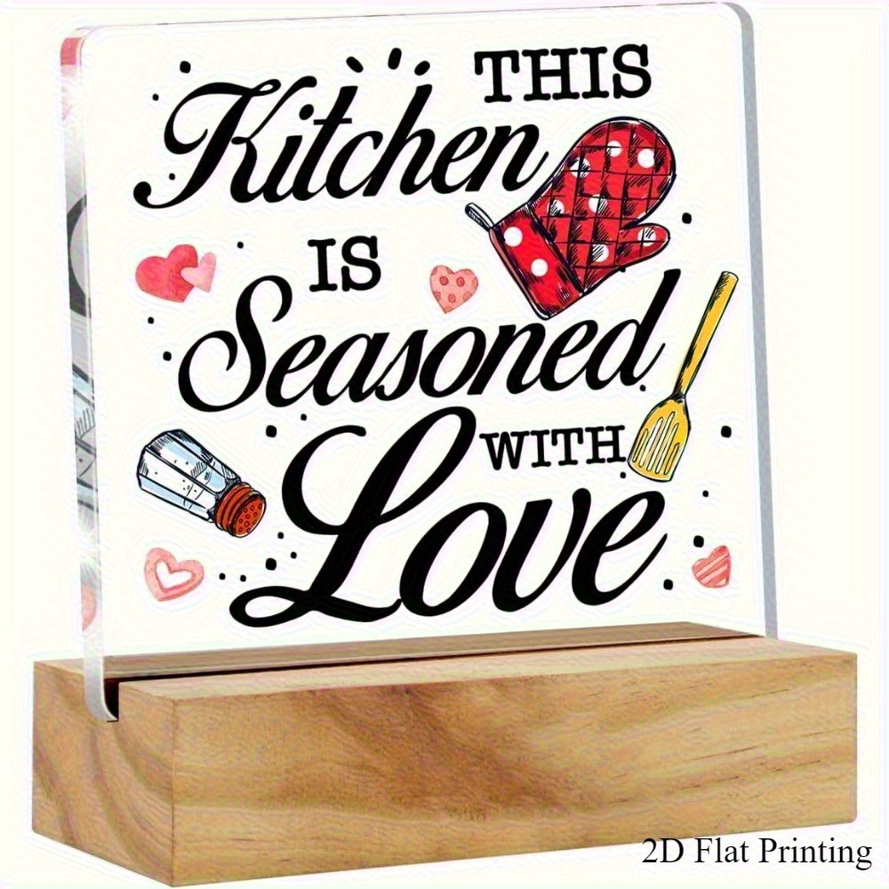 3.9x3.9 Inch "Love-Filled" Acrylic Table Sign - Home、Office Decor,Gift ...