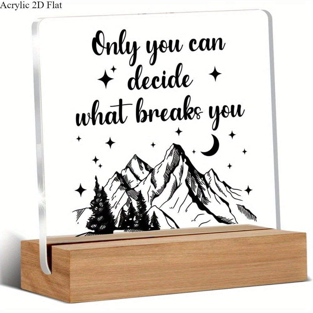 3.9x3.9 Inch "Only You Can Decide What Breaks You" Inspirational ...