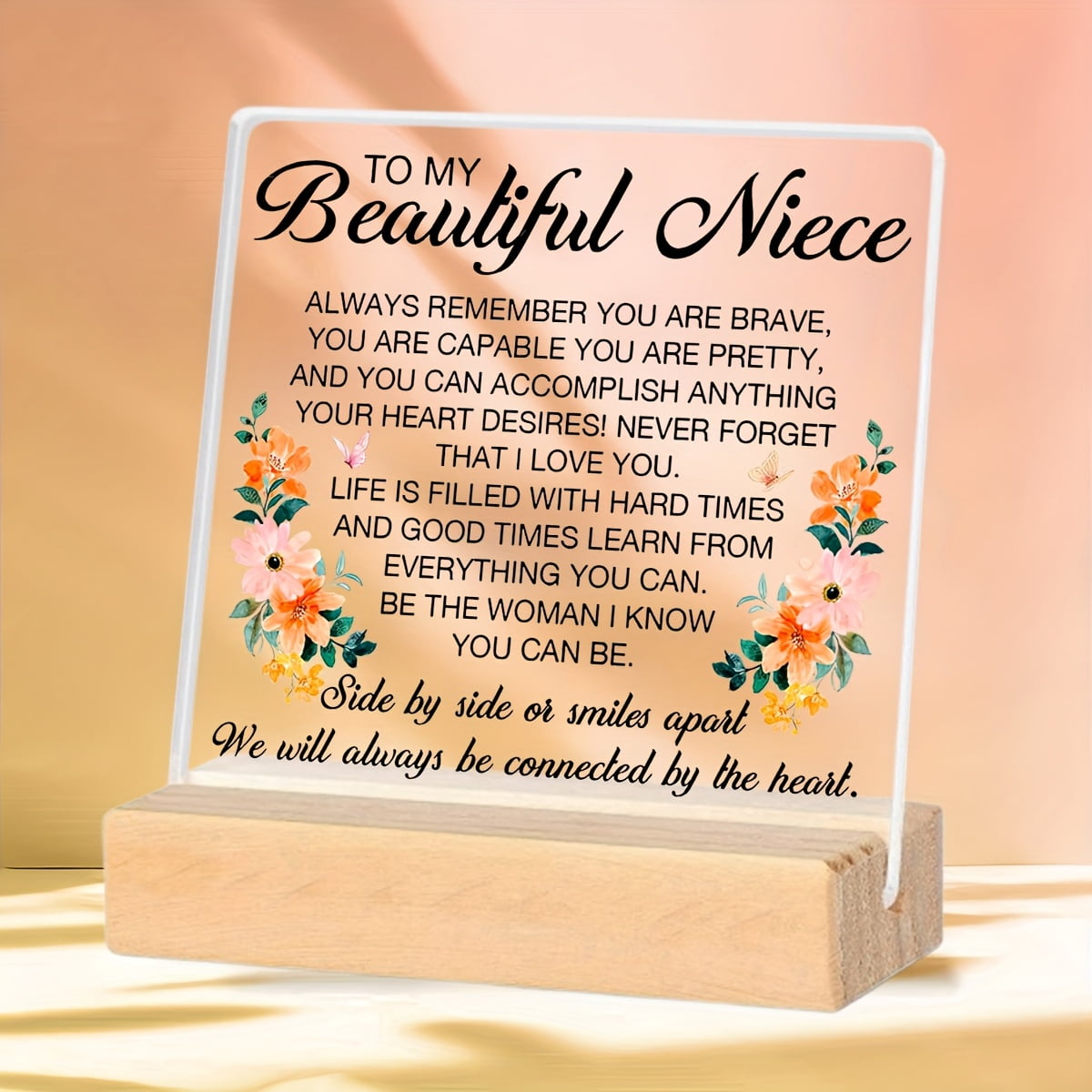 3.9x3.9 Inch Uncle、Aunt to Niece Gift - Inspirational Birthday ...