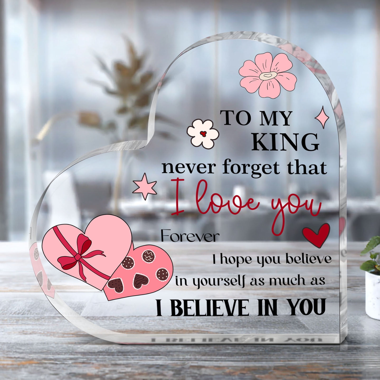 3.9x3.9inch Acrylic Decorative Sign & Plaque Office Desk Decor ...