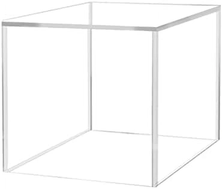 3" Acrylic Display Riser Box With One Open Side Versatile Clear Square ...